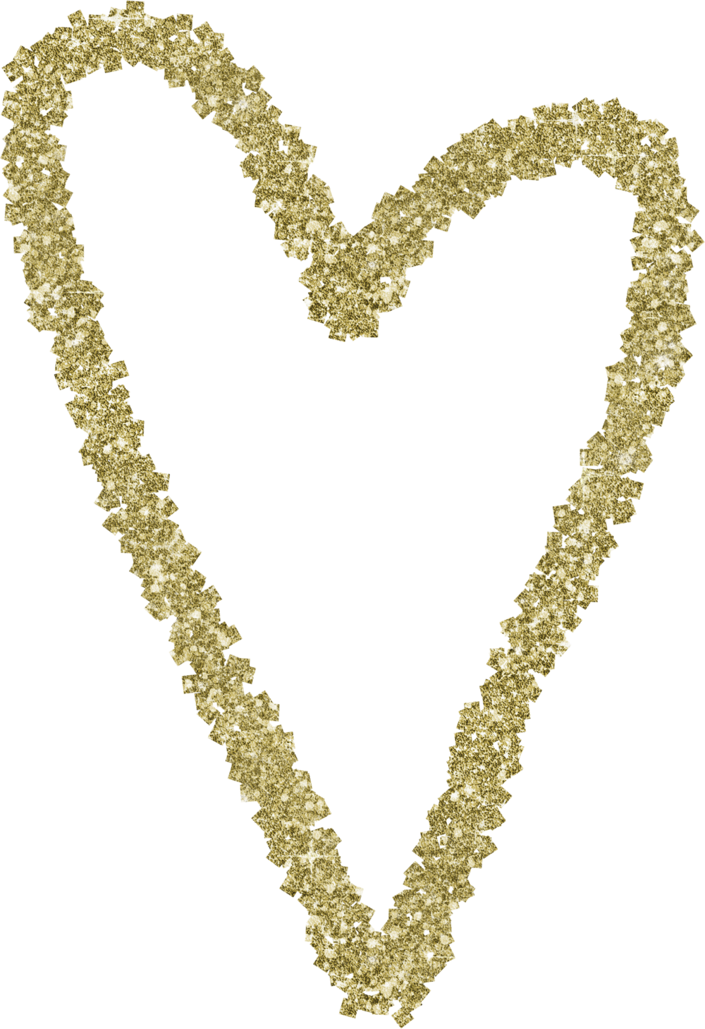 Gold Glitter Heart 7 - Heart Clipart - Full Size Clipart (#3640382 ...