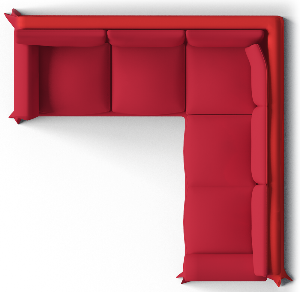 Download Bedside Table Png - L Shaped Sofa Top View Clipart (#3651487 ...