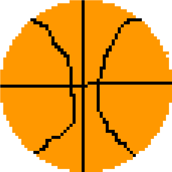 Sports - Basketball Pixel Art Clipart - Full Size Clipart (#3652041 ...