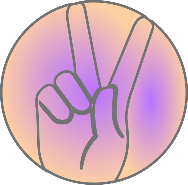 Peace Hand Sign Clip Artpeace Sign Hand Png - Circle Transparent Png ...