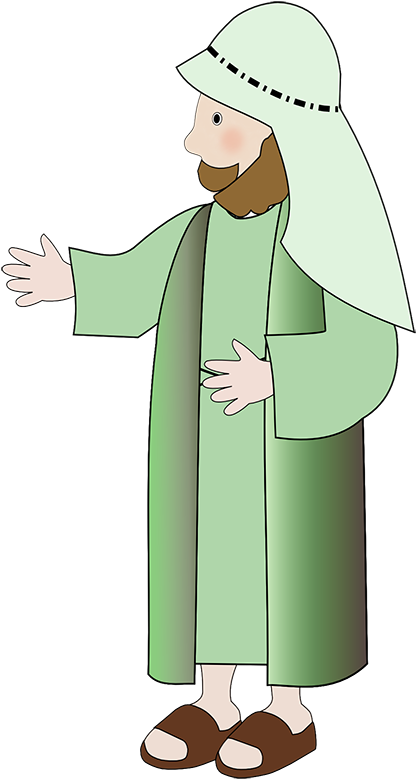 Moses Right Click To Download Aaron - Cartoon Clipart - Full Size ...