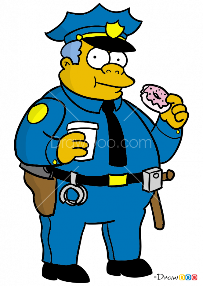 665 X 936 1 - Simpsons Donut Police Clipart - Full Size Clipart ...
