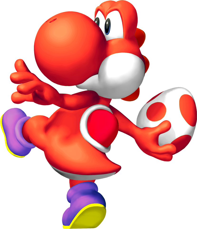 Red Yoshi Throwing Egg Clipart - Full Size Clipart (#3667917) - PinClipart