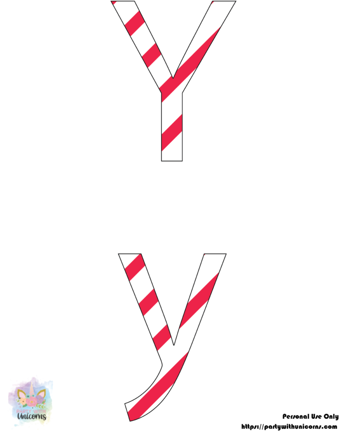 Candy Cane Letters Clipart - Full Size Clipart (#3679483) - PinClipart