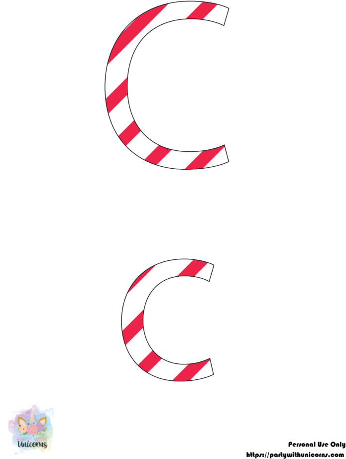 Candy Cane Letters Clipart - Full Size Clipart (#3679484) - PinClipart