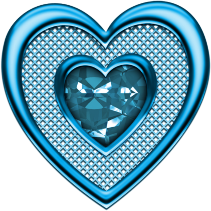 Mq Blue Heart Hearts Diamond Diamonds - Heart Clipart - Full Size ...