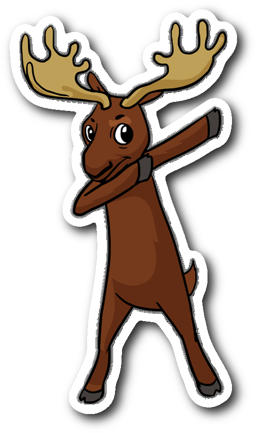 Download Moose Sticker For Car Bumper, Canada Animal Lover Gifts ...