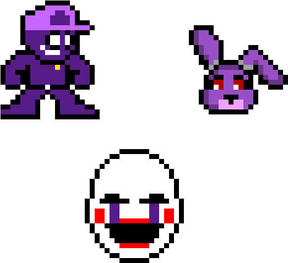 Fnaf Pixel Art - Pixel Art Fnaf Puppet Clipart - Full Size Clipart ...