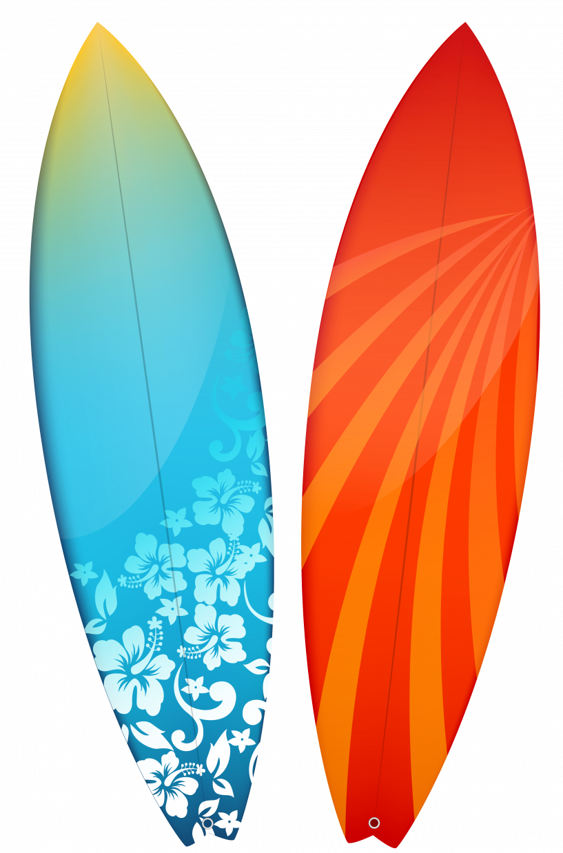 Esquema De Clip Art De Tabla De Surf Blanca