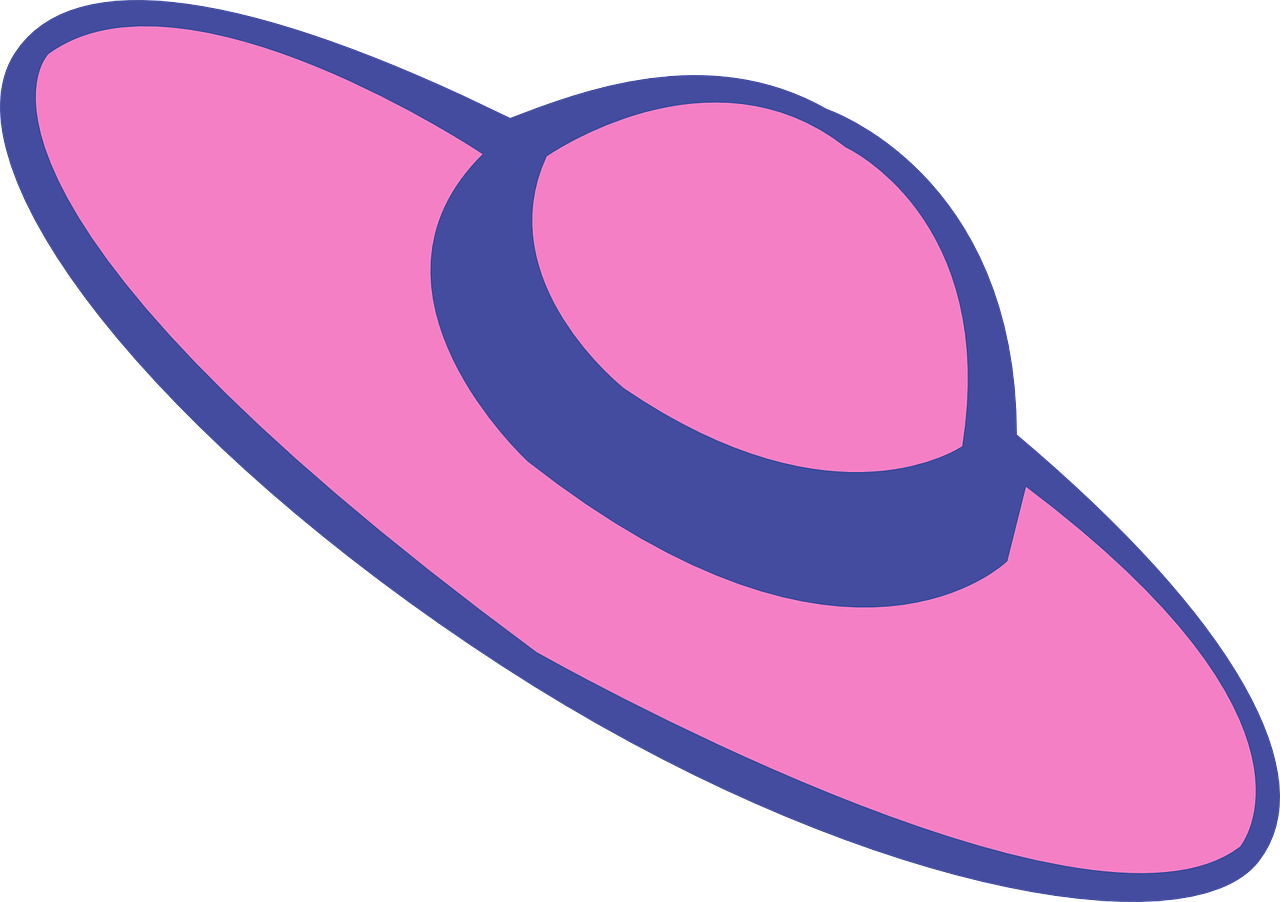 Hat Woman Clipart - Sun Hat Cartoon Pink - Png Download - Full Size ...
