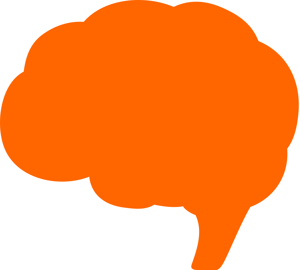 Download Brains Clipart Orange - Orange Cartoon Brain - Png Download ...