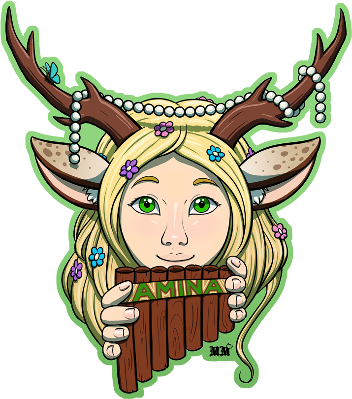 Amina Chomp-style Badge - Cartoon Clipart - Full Size Clipart (#3705695 ...