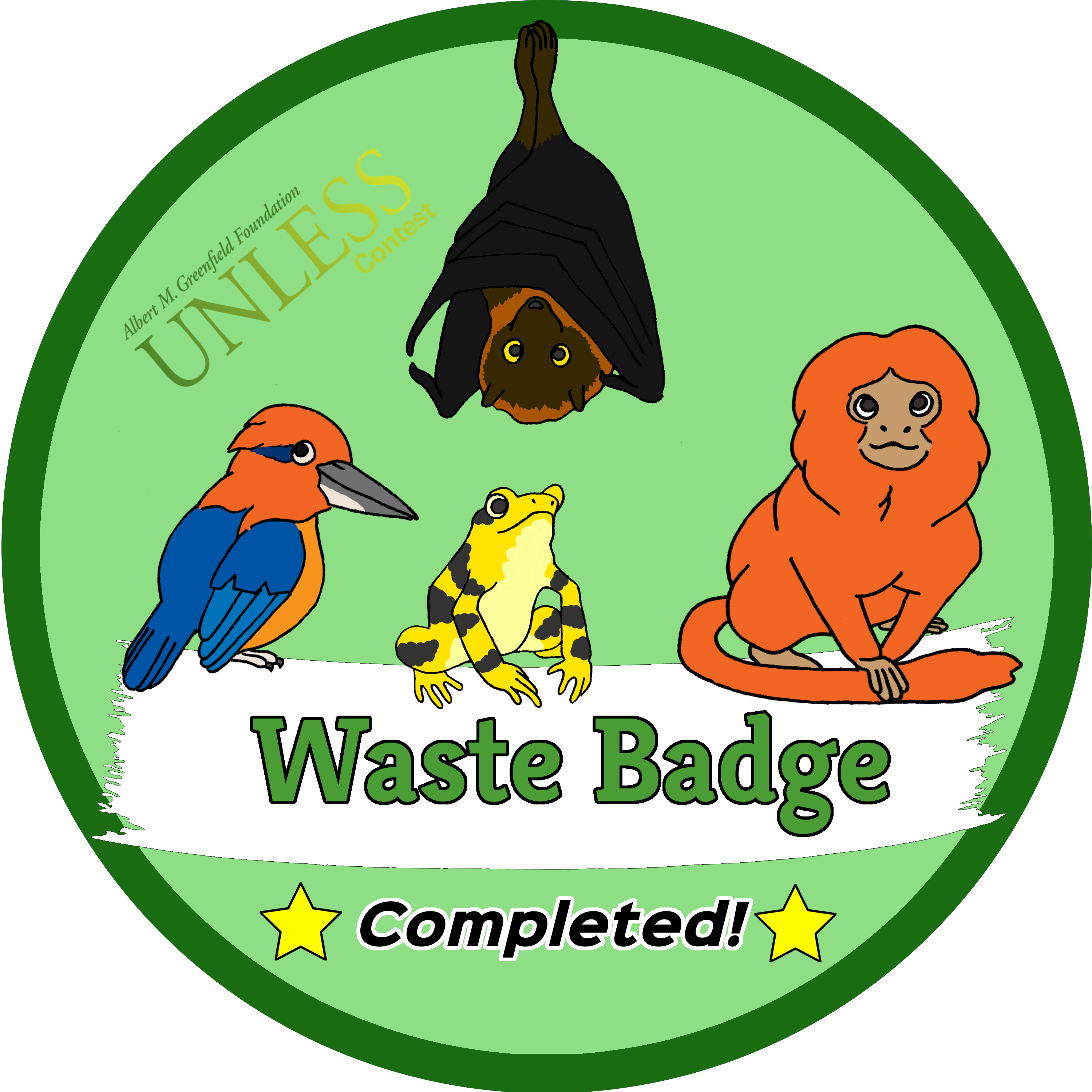 Waste Badge Completed - Awesome Smiley Clipart - Full Size Clipart ...