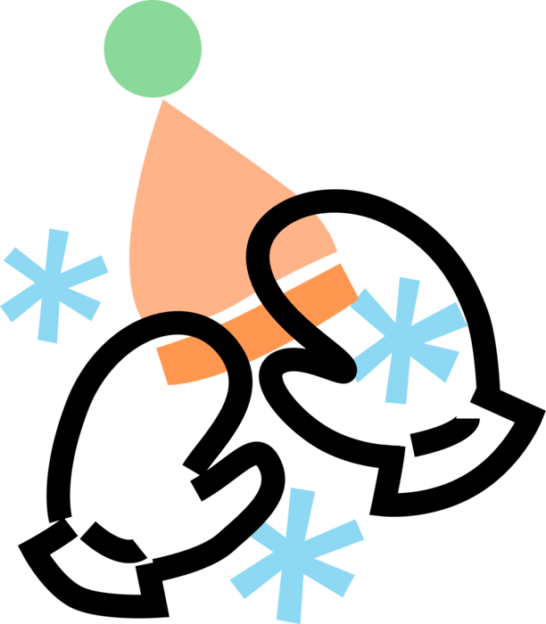 Vector Illustration Of Winter Mitts Or Mittens Keep Clipart - Full Size ...