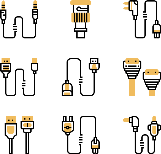 Connector Types Clipart - Full Size Clipart (#3716966) - PinClipart