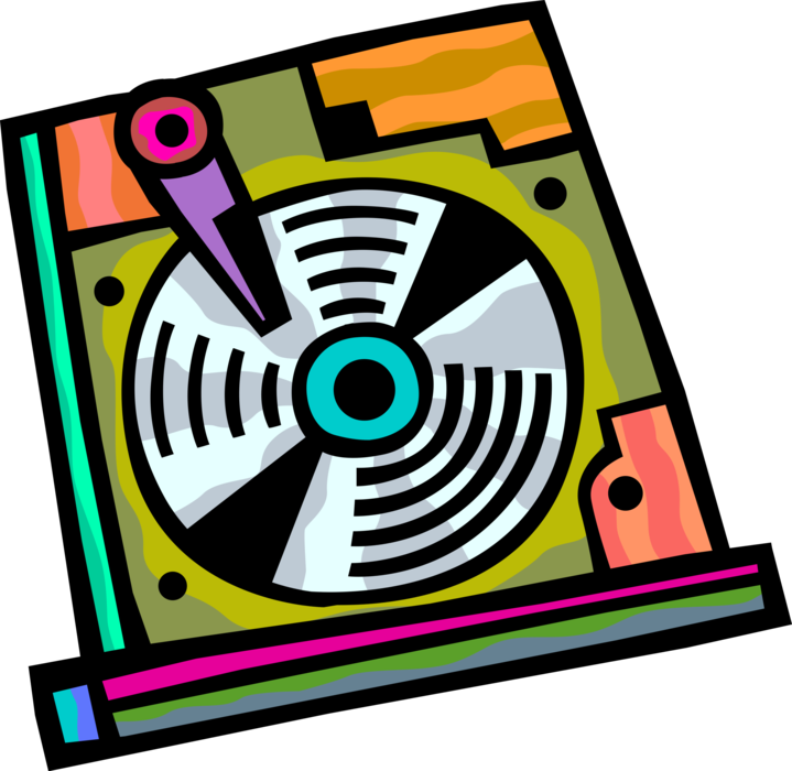 Vector Illustration Of Computer Hard Disk Drive Digital Clipart - Full ...