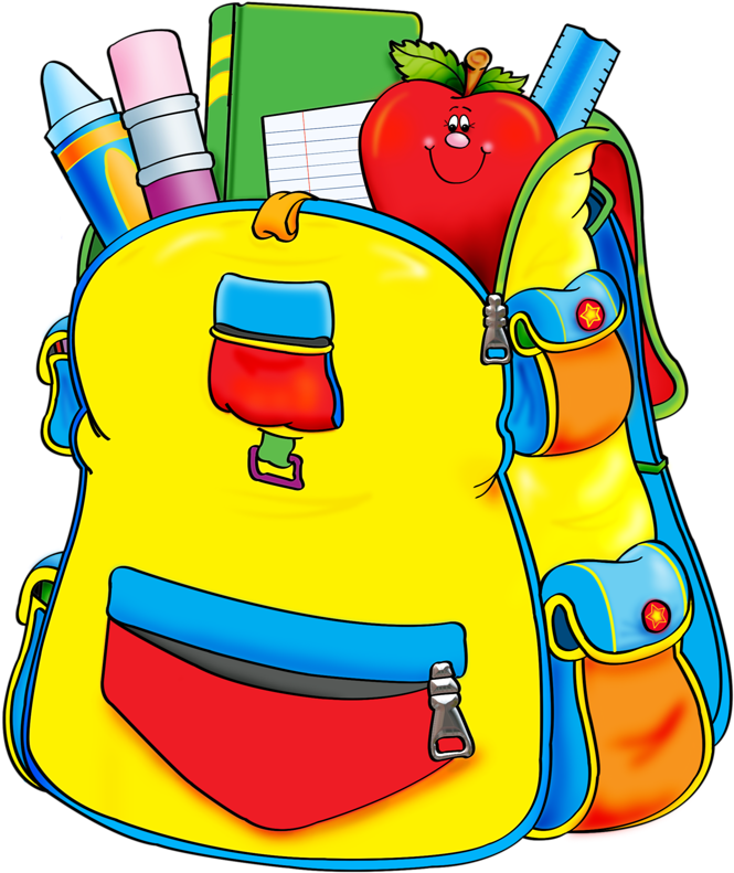 Blue School Backpack Png Clipart - School Supplies Transparent Png ...