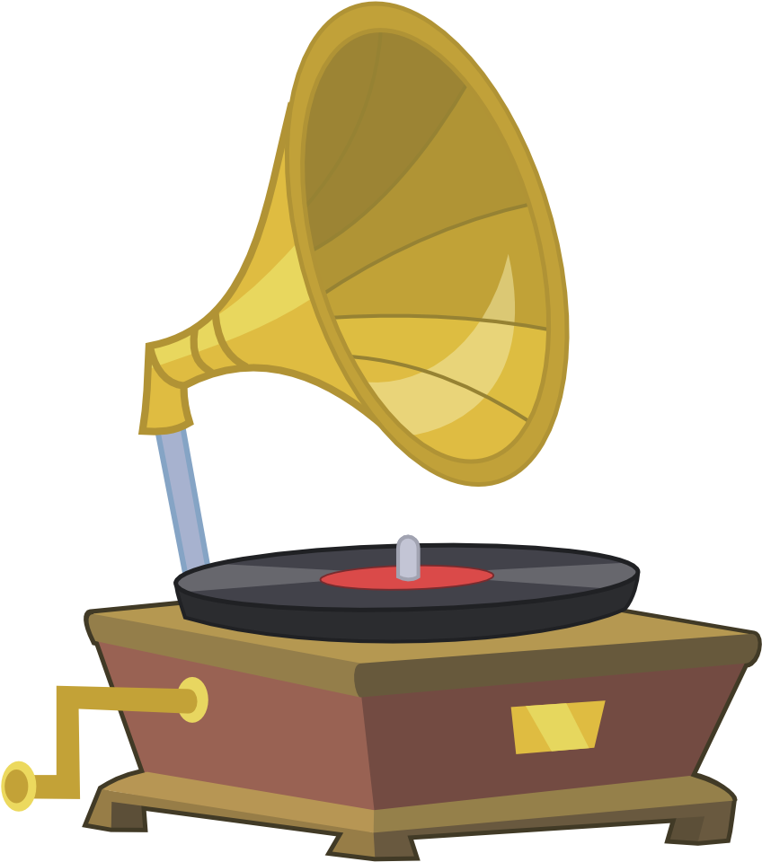 Gramophone Clipart Animated - Phonograph Clipart - Png Download - Full ...