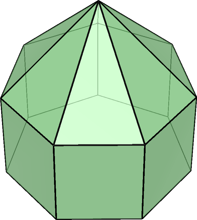 Elongated Heptagonal Pyramid - Piramide Heptagonal Clipart - Full Size ...