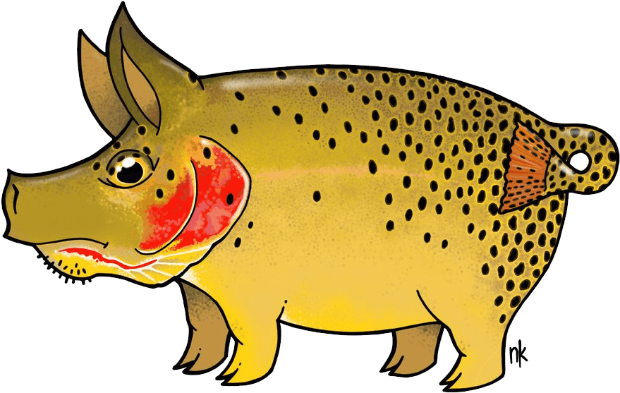 Download Nate Karnes Pig Cutthroat Trout Sticker - Pig Trout Clipart ...