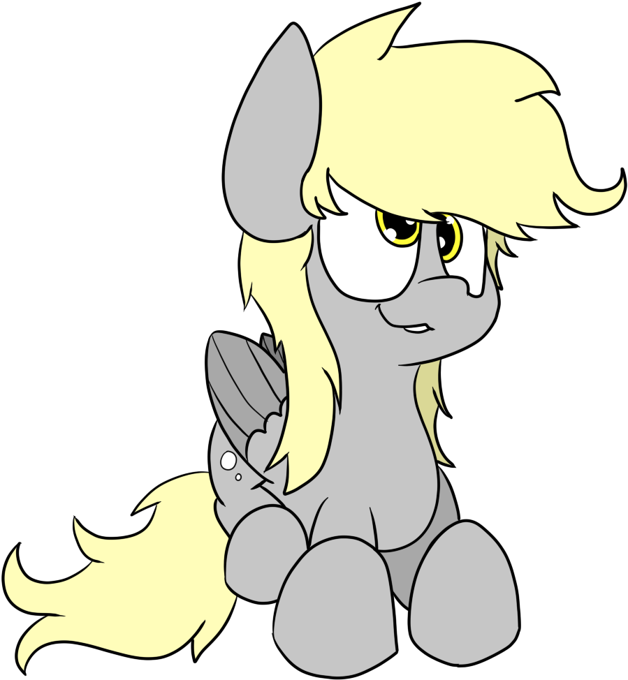 Dark Shadow, Cross Eyed, Cute, Derpy Hooves, Gray, - Cartoon Clipart ...