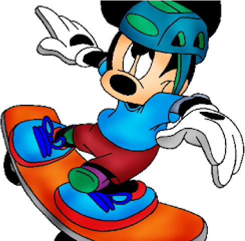 Skateboard Clipart Disney - Mickey Mouse - Png Download - Full Size ...