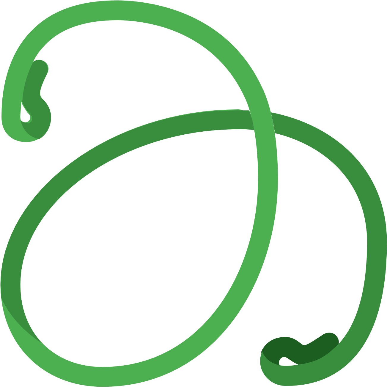 There Is A Thin Line With Small Loops Folding Back Clipart - Full Size ...