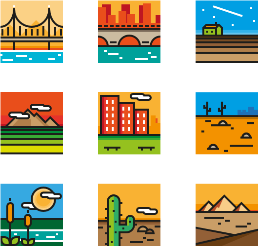 Landscapes Color Clipart - Full Size Clipart (#3760944) - PinClipart