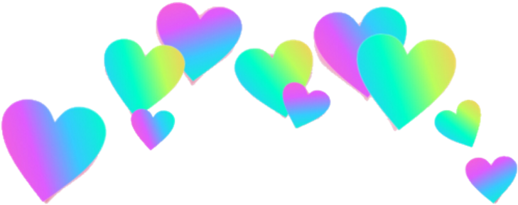 Download Rainbow Hearts Png - Rainbow Heart Crown Png Clipart (#3765959 ...