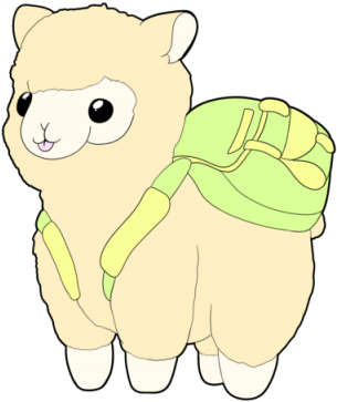 Drawn Alpaca Transparent - Cartoon Clipart - Full Size Clipart ...