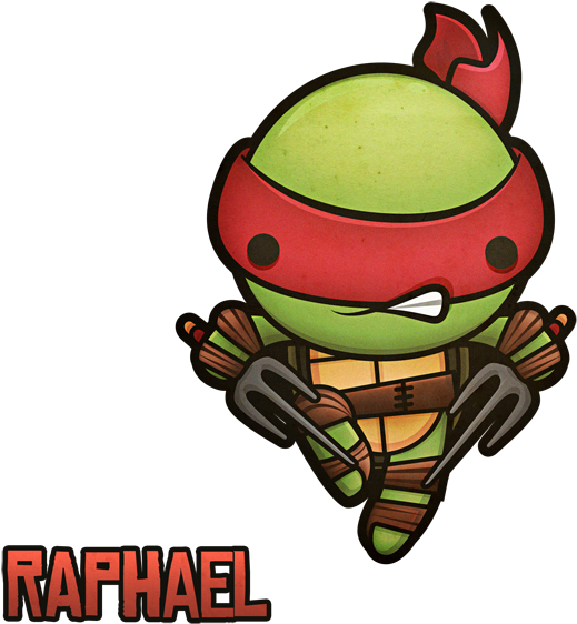 Kawaii Mutant Ninja Turtles By Squid , Via Behance - Raphael Ninja ...