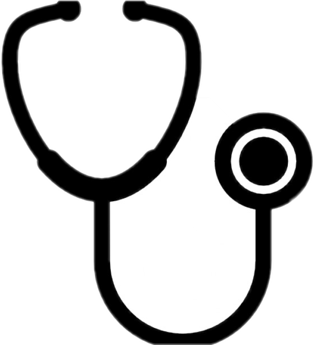 Stethoscope Sticker - Stethoscope Silhouette Png Clipart - Full Size ...