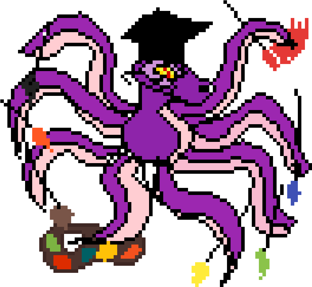 Painting Octopus - Serperior Sprite Clipart - Full Size Clipart ...