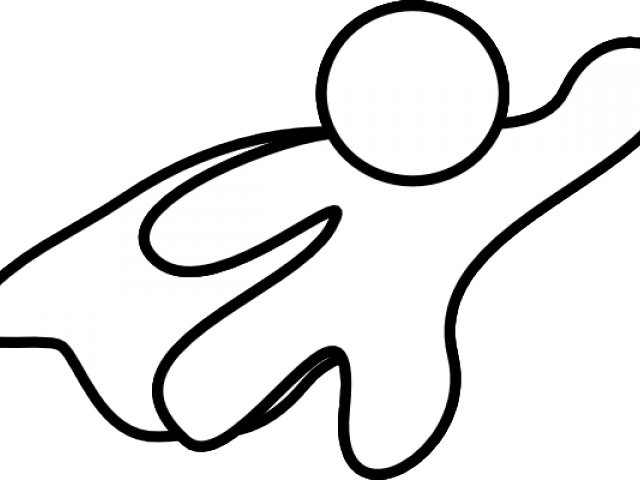 Black And White Super Hero Clip Art - Png Download - Full Size Clipart ...