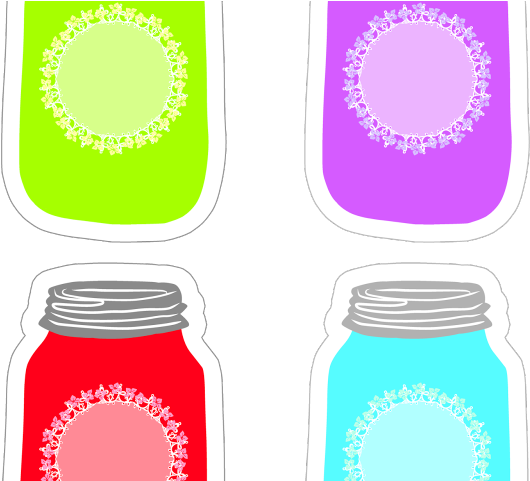 Mason Jar Clipart Tag Clipart - Colorful Jar Clipart - Png Download ...