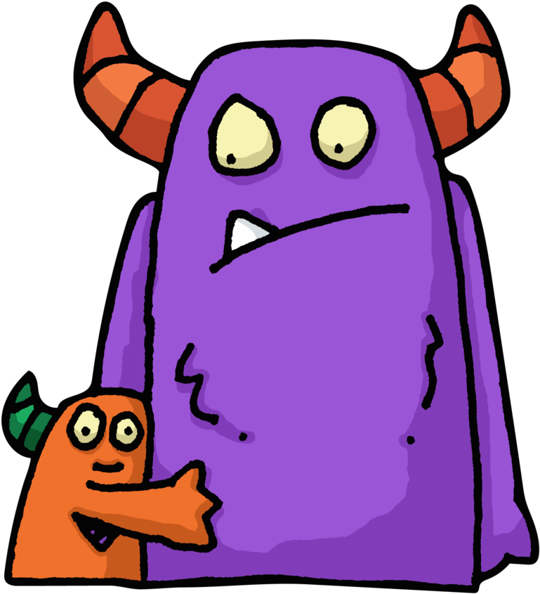 Hug Monsters - Cartoon Clipart - Full Size Clipart (#3798642) - PinClipart