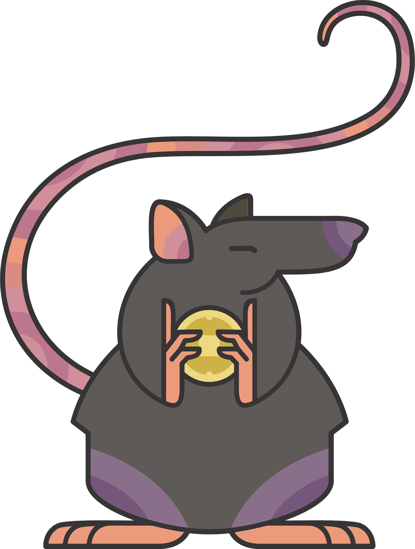 Stylized Cartoon Rat - Rat Cartoon Png Clipart - Full Size Clipart ...