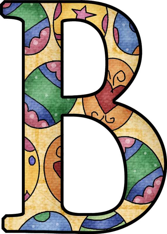 B * * Easter Multicolor - Alphabet Clipart - Full Size Clipart (#384647 ...