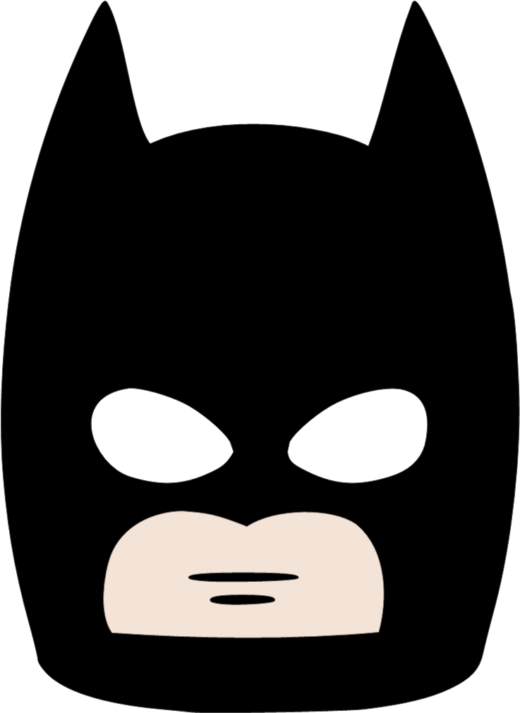 Masks Clipart Batman Mask - Lego Batman Face Template - Png Download ...