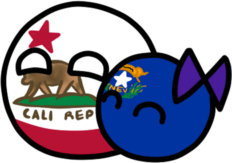 Californiaball Sticker - Nevada Polandball Clipart - Full Size Clipart ...