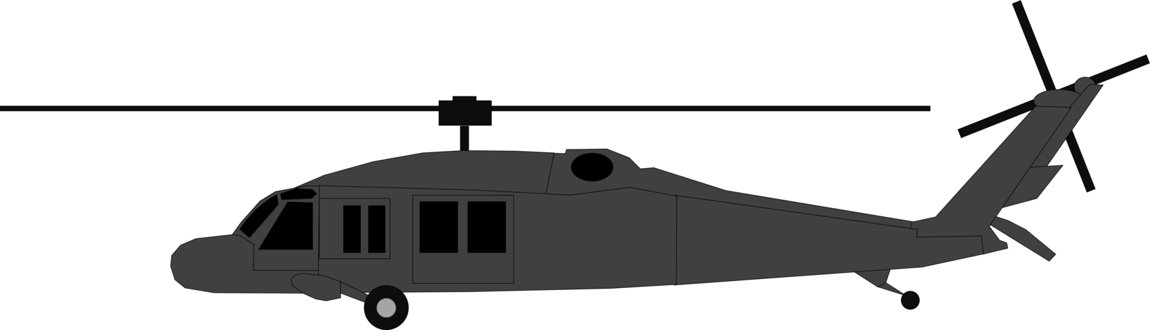 Helicopter Clipart Black Hawk Helicopter - Helicopter Rotor - Png ...