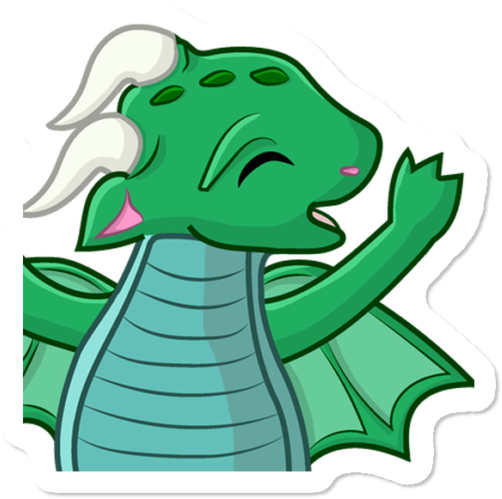 Dragon Hype Sticker - Cartoon Clipart - Full Size Clipart (#3804443 ...