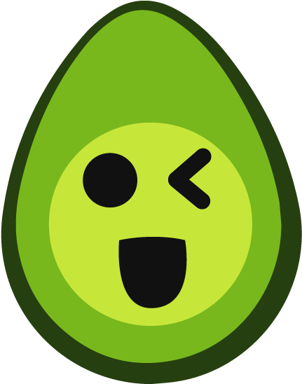 Winking Avocado - Smiley Clipart - Full Size Clipart (#3810003 ...