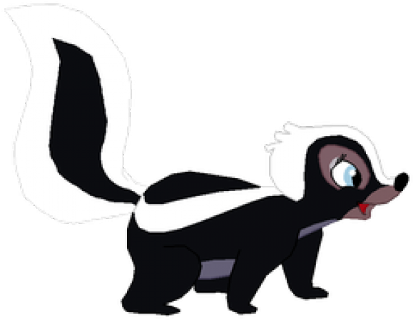 Download Skunk Clipart Bambi - Bambi Miss Skunk With A Flower - Png ...