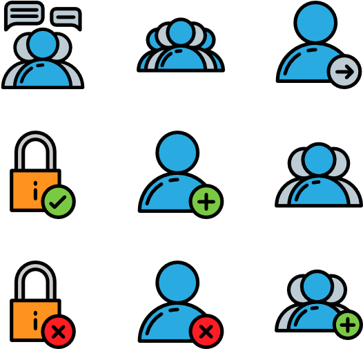 User Mega Pack Color - Web Linear Colored Icon Of About Free Psd ...