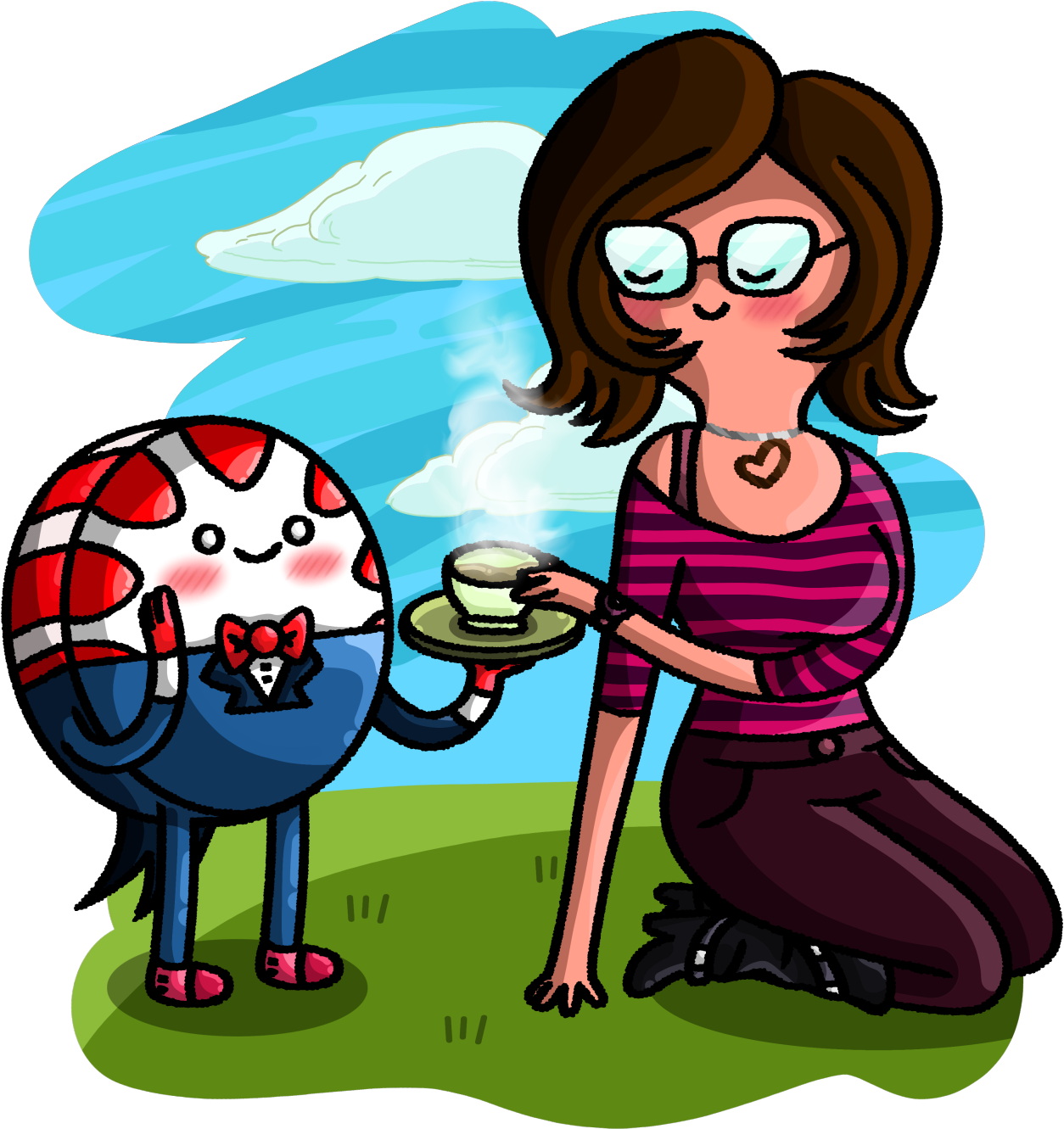 Admin Ana X Peppermint Butler, As Requested By Like - Cartoon Clipart ...