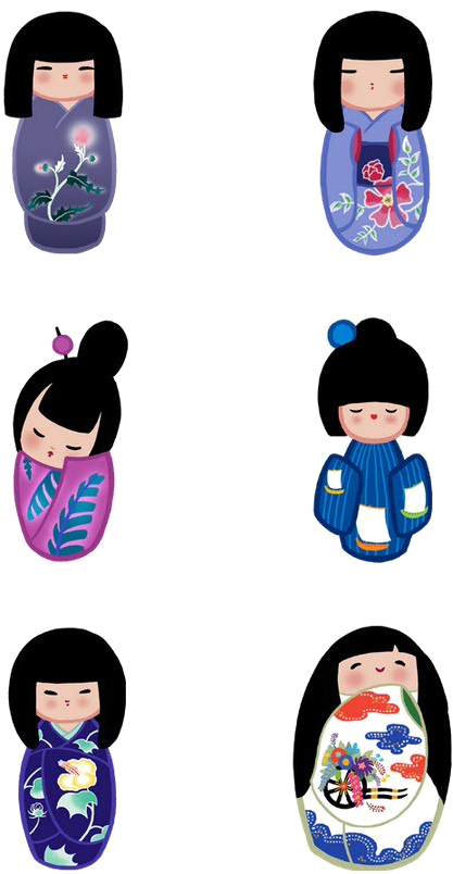 Japanese Doll Png File Clipart - Full Size Clipart (#3843379) - PinClipart