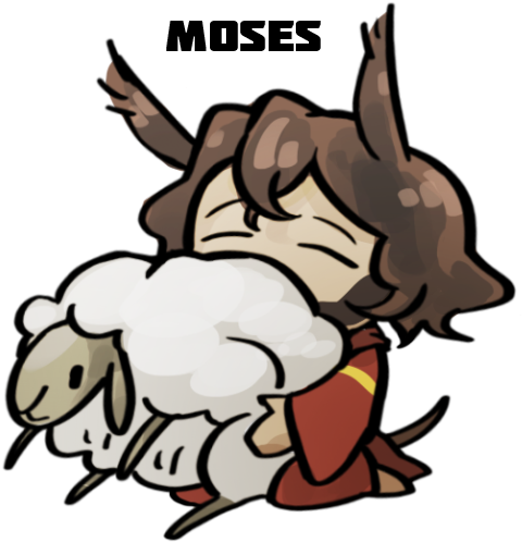 Chibi Moses And Sheep Because They Both Are Fluffy Clipart - Full Size ...