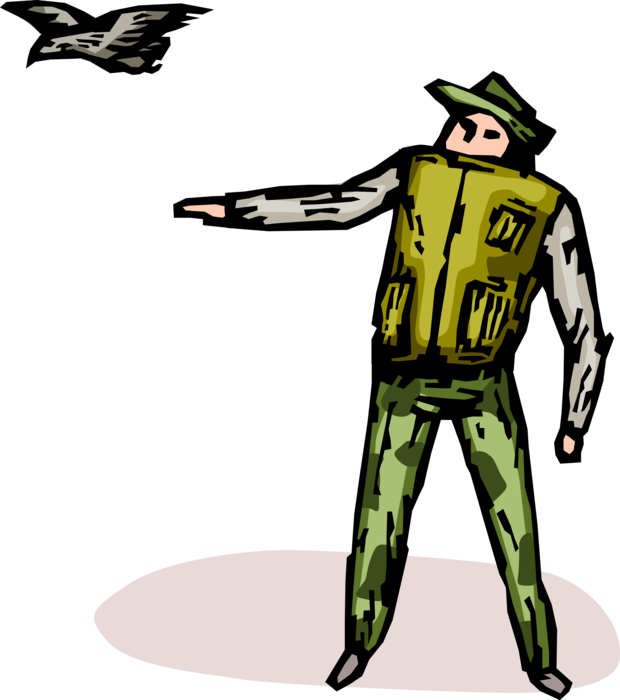 Vector Illustration Of Falconry Falconer Hunter Hunting - Illustration ...