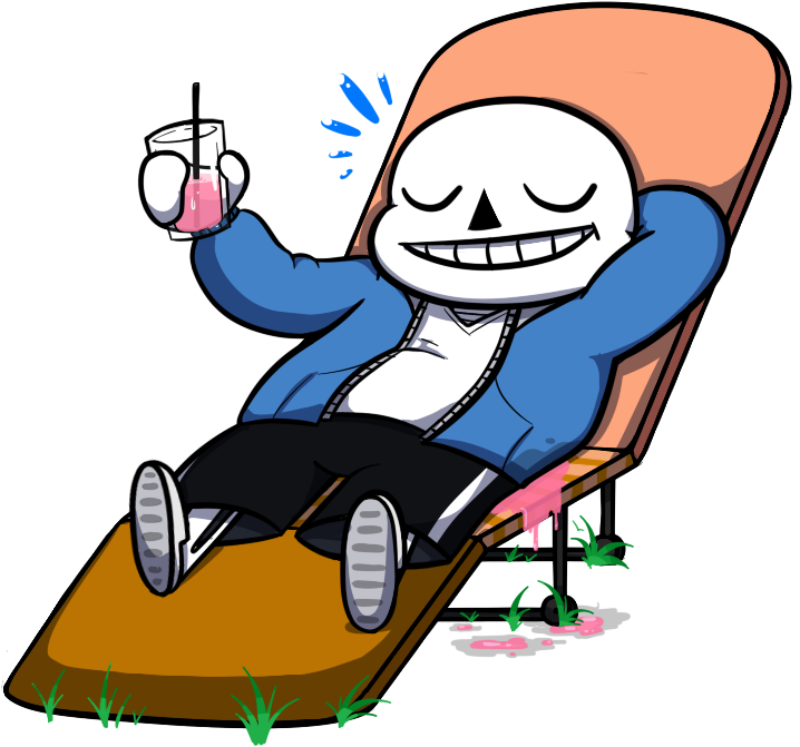 I Found This Video And I Just Had To Draw Sans Chilling Clipart - Full ...